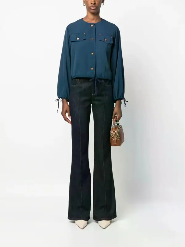 JEAN PAUL GAULTIER 1980s Collarless Buttoned Blouse
