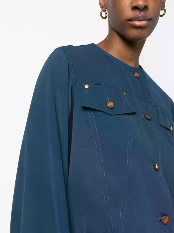JEAN PAUL GAULTIER 1980s Collarless Buttoned Blouse