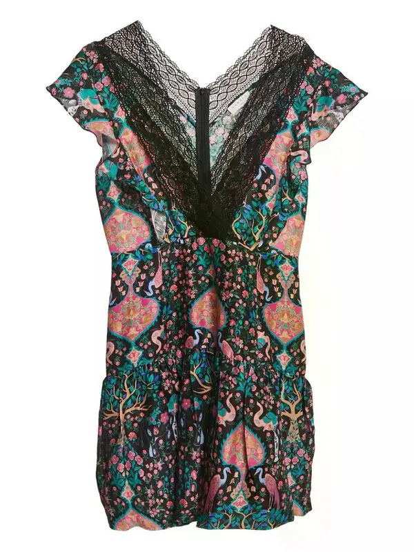 Sandro Lace Bird Print Dress