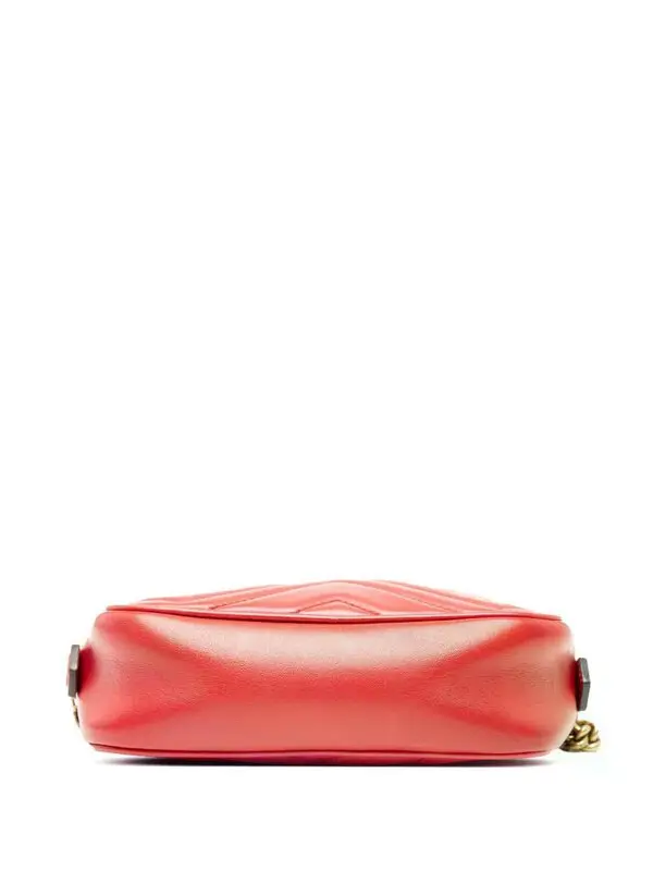 Gucci Gg Marmont Matelassé Mini Crossbody Bag - Red
