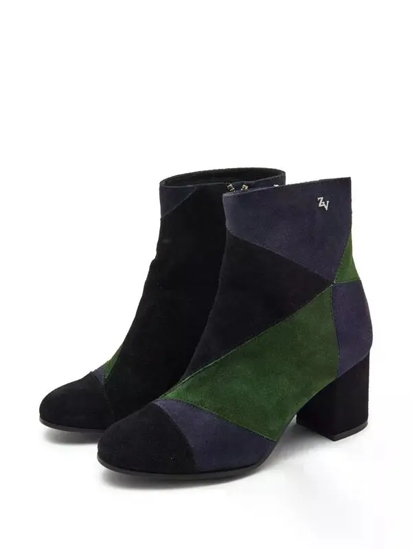Zadig&Voltaire Patchwork Block-heel Boots - Black