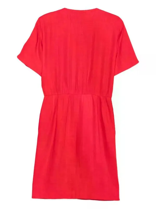Saint Laurent Pre-owned 1980s Buttoned Linen Dress