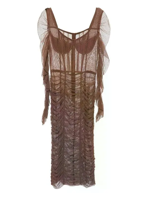 Dolce & Gabbana Ruched Midi Dress
