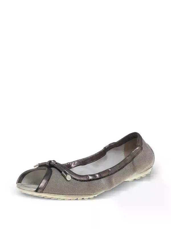 TOD'S Vintage Canvas Ballet Flats