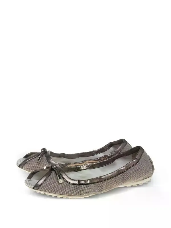 TOD'S Vintage Canvas Ballet Flats