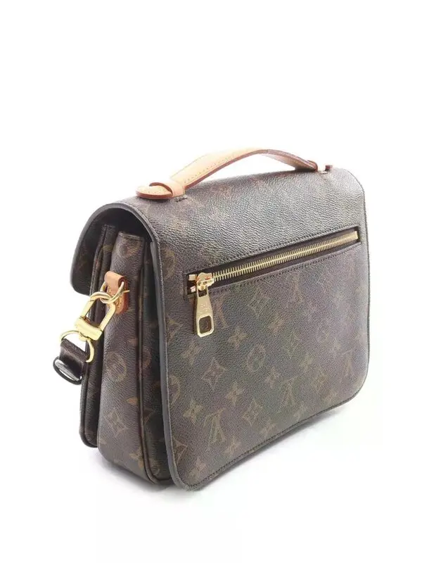 LOUIS VUITTON Monogram Pochette Metis Satchel - Brown