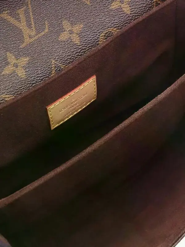 LOUIS VUITTON Monogram Pochette Metis Satchel - Brown