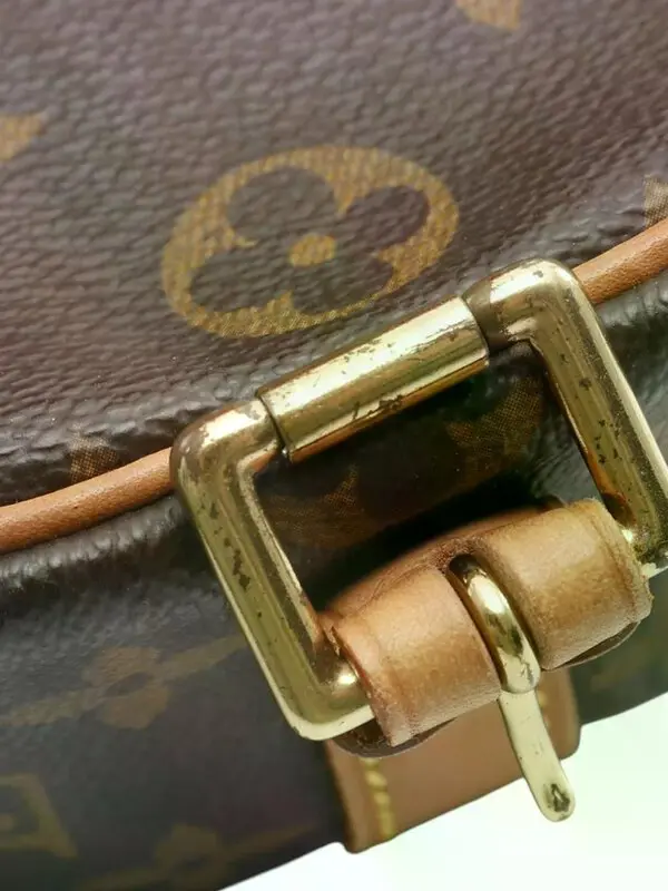 LOUIS VUITTON 2004 Monogram Sac Tambourine Crossbody Bag - Brown