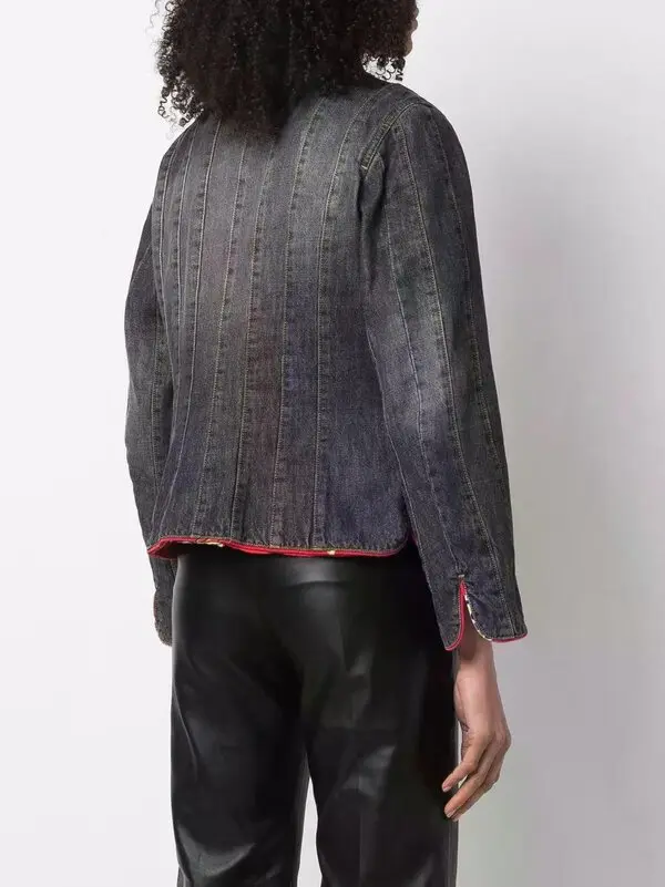 Sonia Rykiel Paris Contrasting Piping Denim Jacket