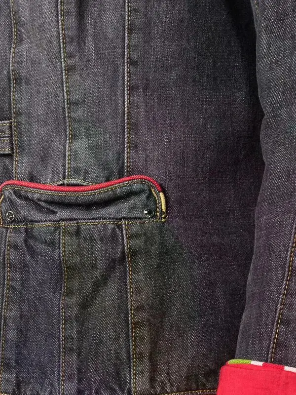 Sonia Rykiel Paris Contrasting Piping Denim Jacket