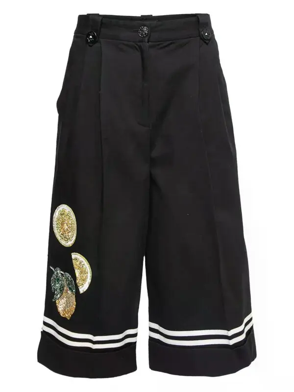 Dolce & Gabbana Embroidered Wide-leg Trousers