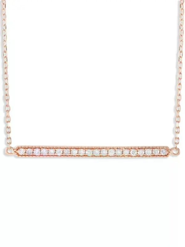LB EXCLUSIVE 14k Rose Gold Diamond Pendant Necklace - Pink