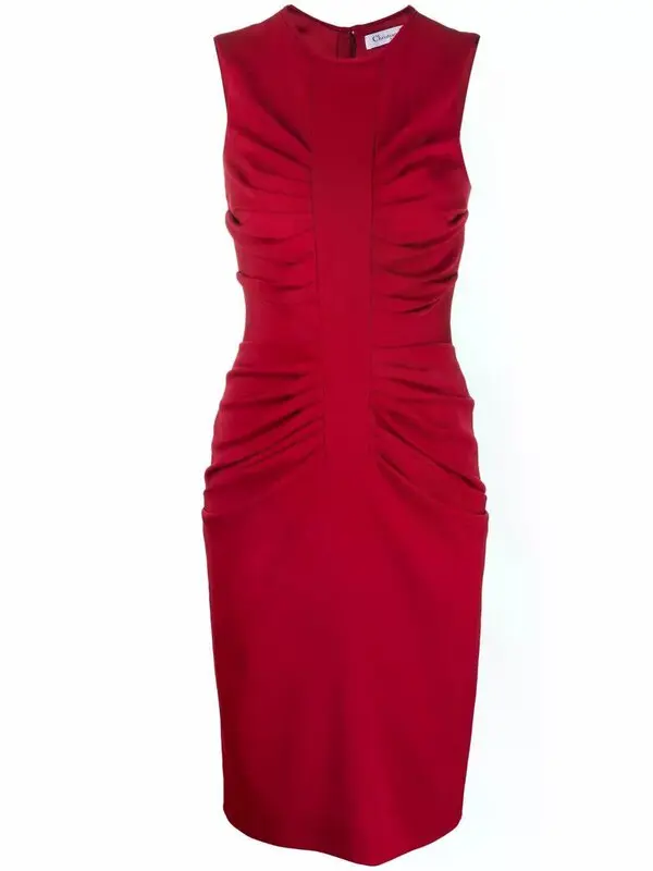 Dior 2010s Ruched Fitted Dress