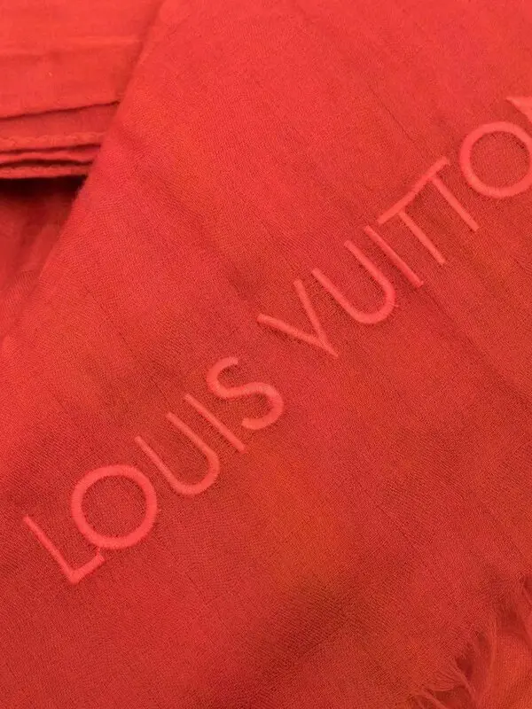 LOUIS VUITTON 2010s Frayed Cashmere Shawl