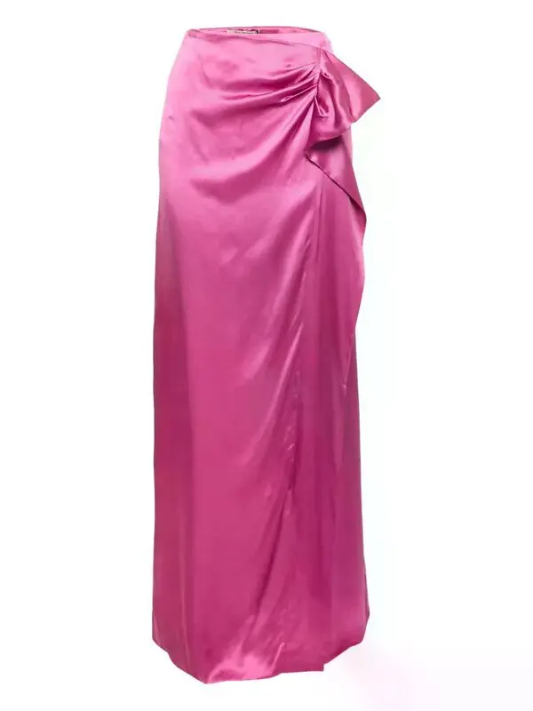 Valentino Garavani Silk Draped Maxi Skirt