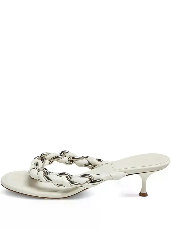 Bottega Veneta 60mm Chain-embellished Sandals - White