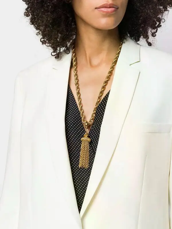MONET 1970s Tassel Pendant Necklace