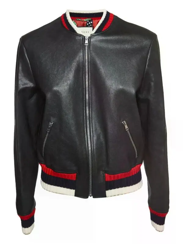Gucci Leather Bomber Jacket