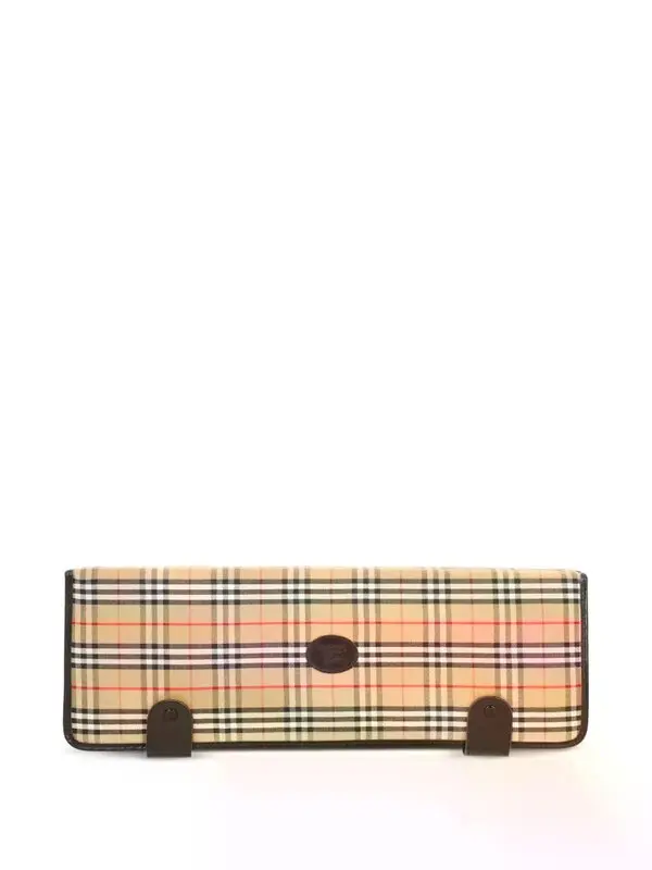 Burberry Checked Tie Holder - Brown