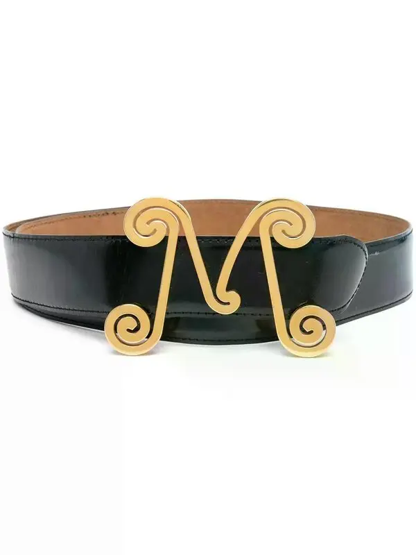 Moschino 2000s Logo-buckle Belt - Black