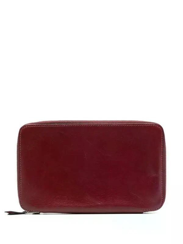 Hermès 2010 Azap Zipped Wallet - Red