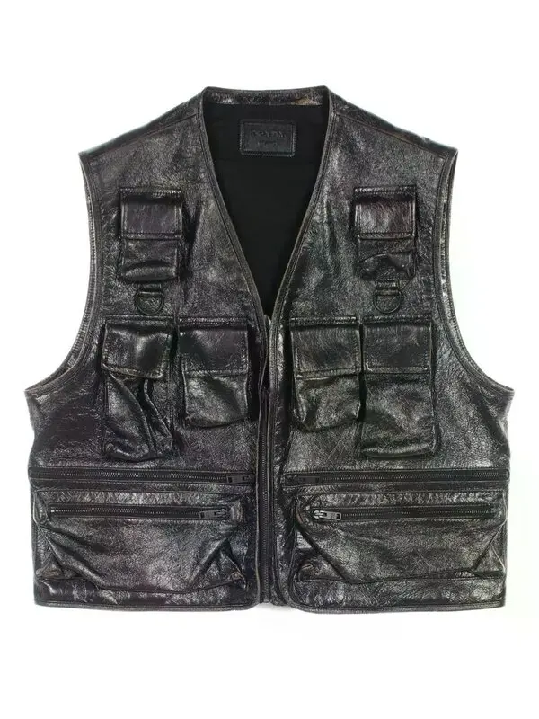 Prada 2020s Leather Gilet
