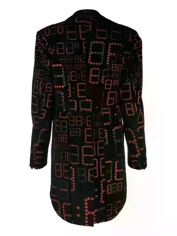 Moschino 2010 Number-print Asymmetric Jacket