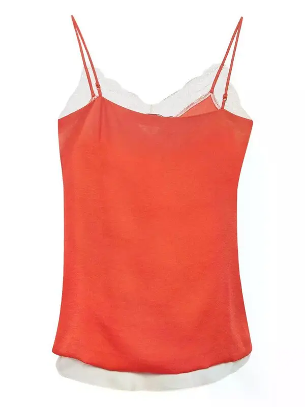Maje Satin Lace Camisole Top