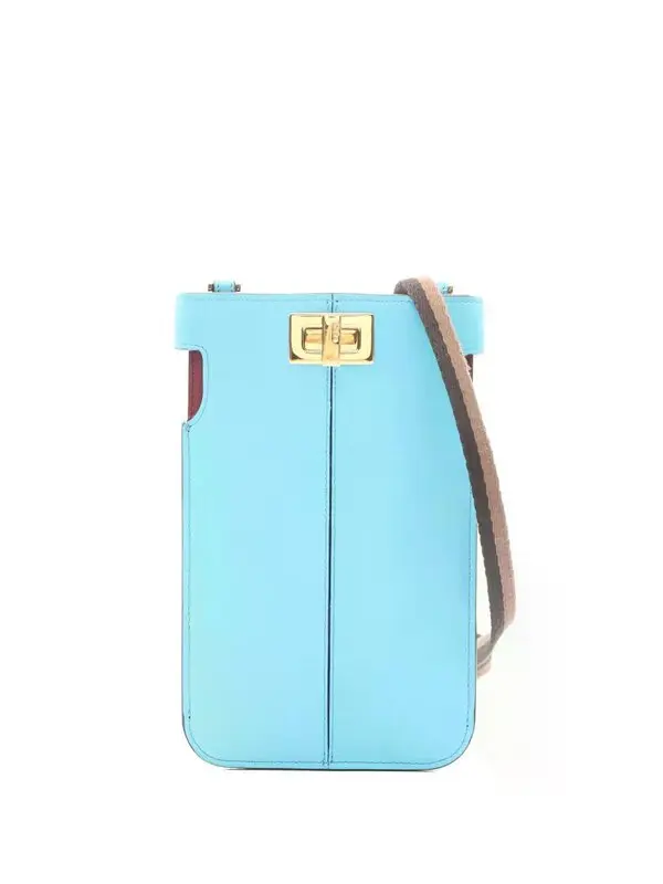 Fendi 00s Leather Phone Pouch - Blue