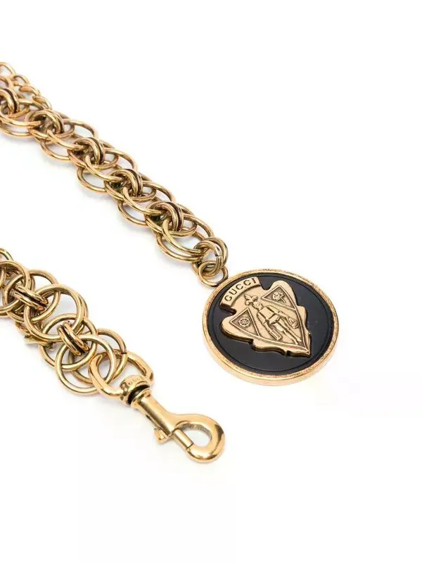 Gucci 1990s Logo Charm Chain Belt