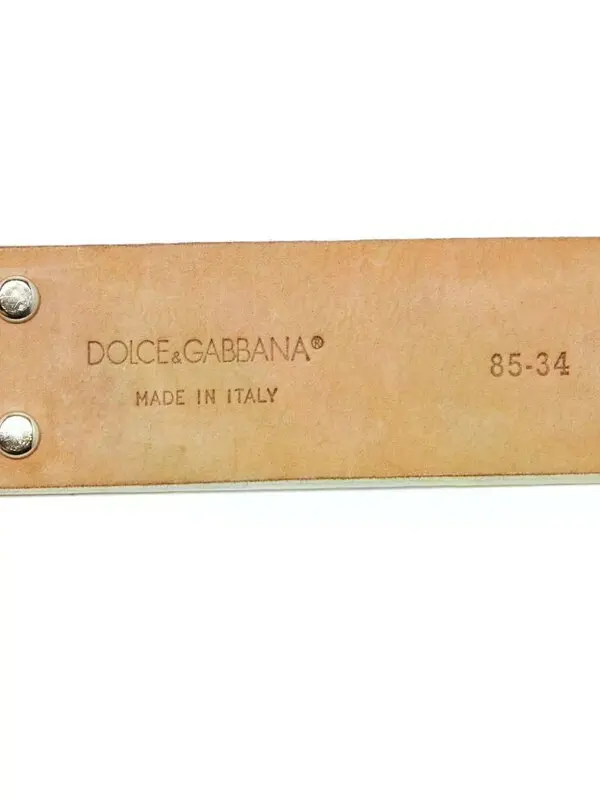 Dolce & Gabbana Dg Buckle Crystal-embellished Belt