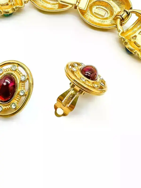 Givenchy 1980s Byzantine Necklace And Earrings Set