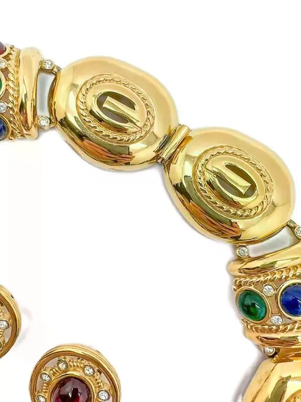 Givenchy 1980s Byzantine Necklace And Earrings Set