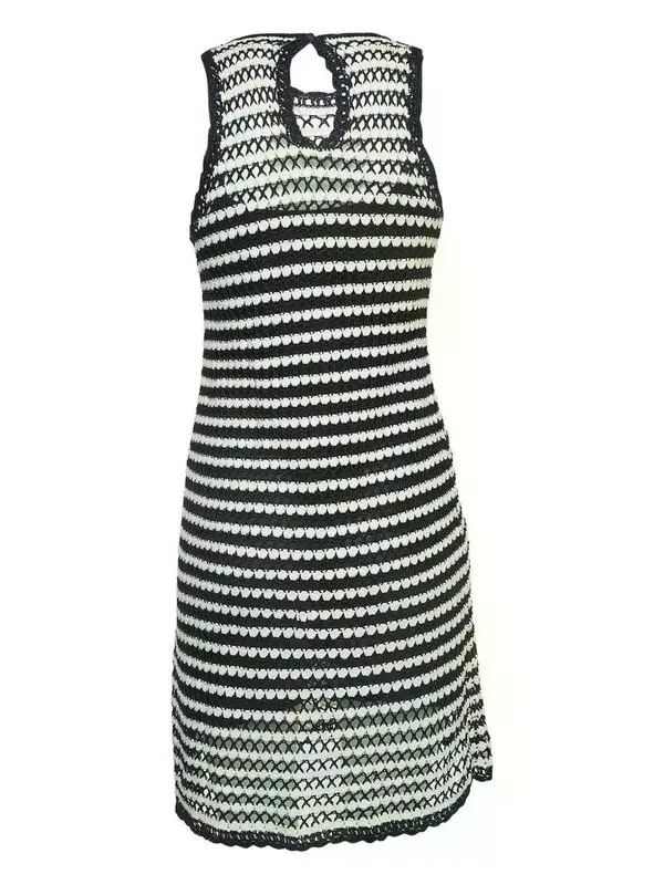 Diane Von Furstenberg Vintage Lace Striped Knitted Dress