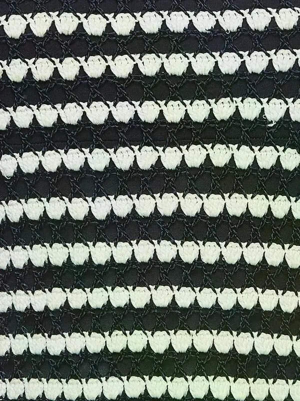 Diane Von Furstenberg Vintage Lace Striped Knitted Dress