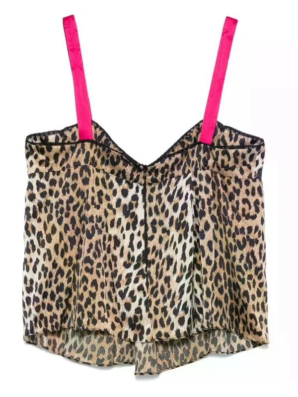John Galliano 2000s Leopard Print Top