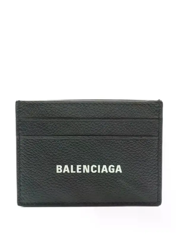 Balenciaga 2010-2025 Leather Cash Card Holder - Black