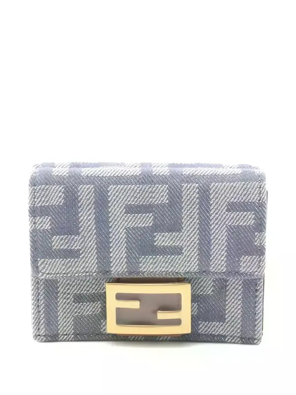 Fendi 2020s Zucca Tri-fold Wallet - Blue