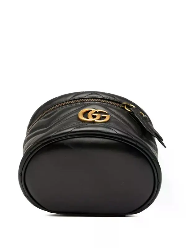 Gucci Mini Gg Marmont Matelassé Leather Round Backpack In  display picture 3