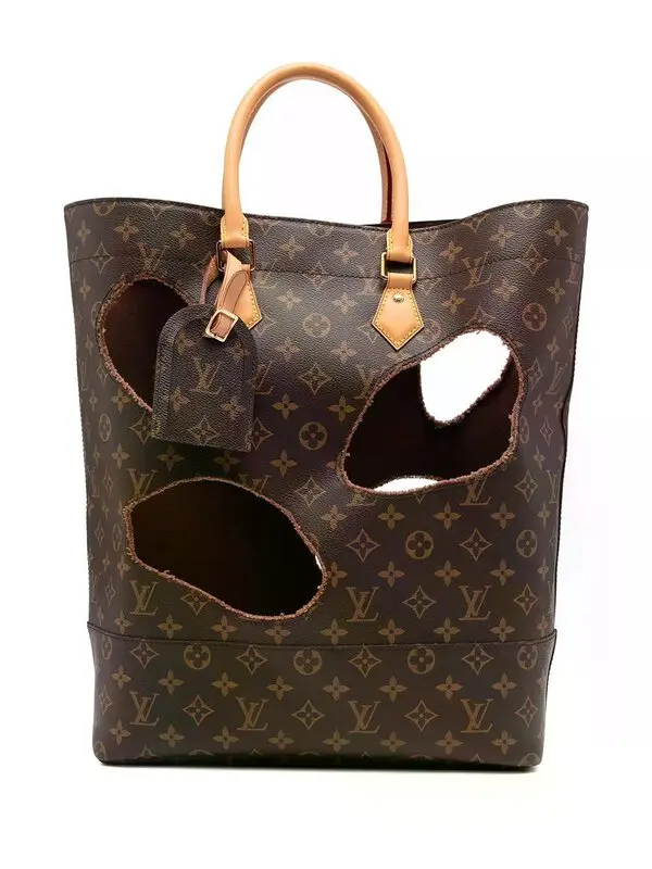 LOUIS VUITTON X Comme Des Garçons 2014 Limited Edition Halls Tote Bag - Brown