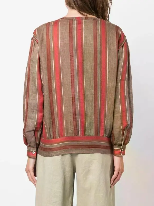 Giorgio Armani 1980s Striped Linen Jacket