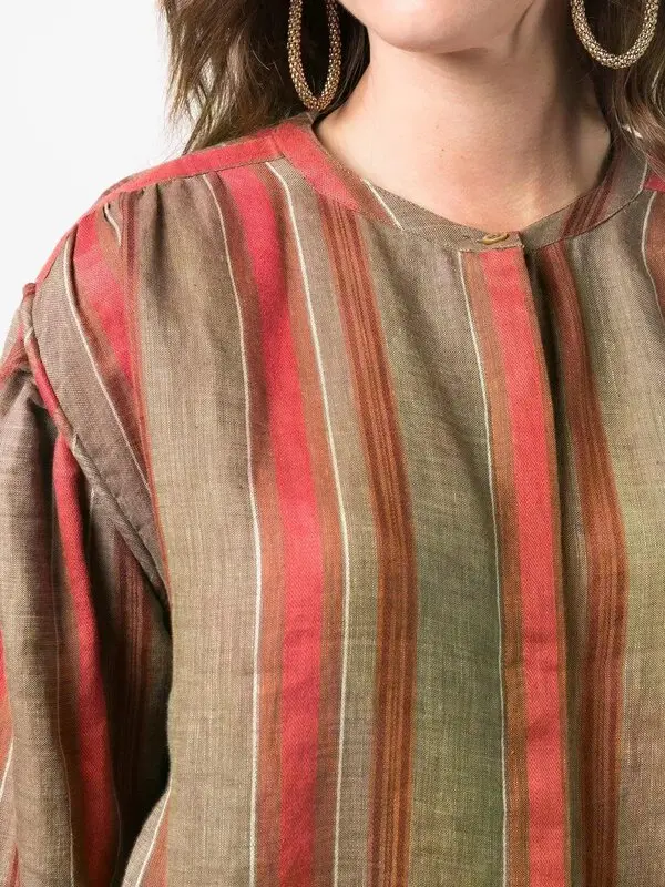 Giorgio Armani 1980s Striped Linen Jacket