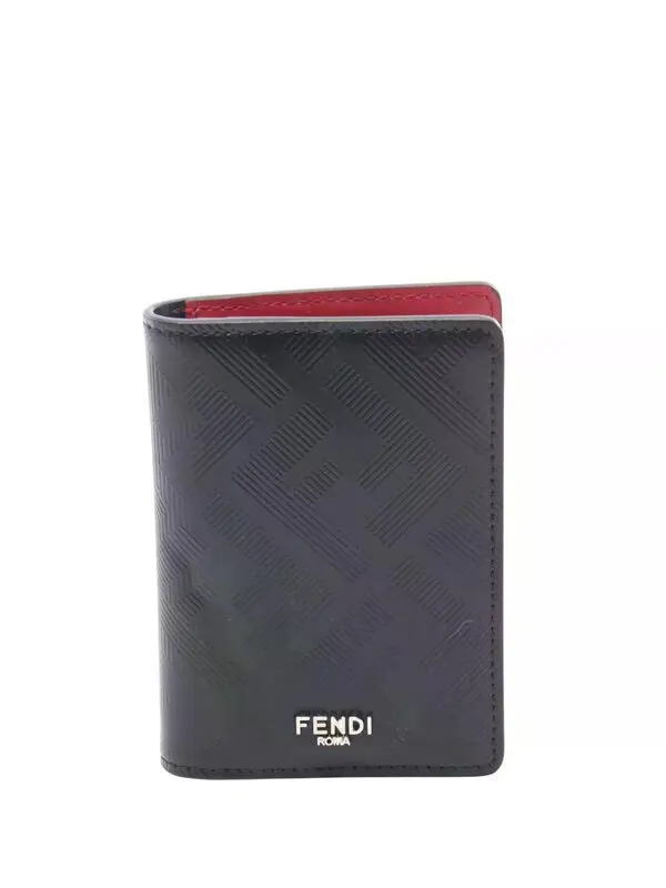 Fendi 2012-2025 Leather Shadow Case Card Holder - Black