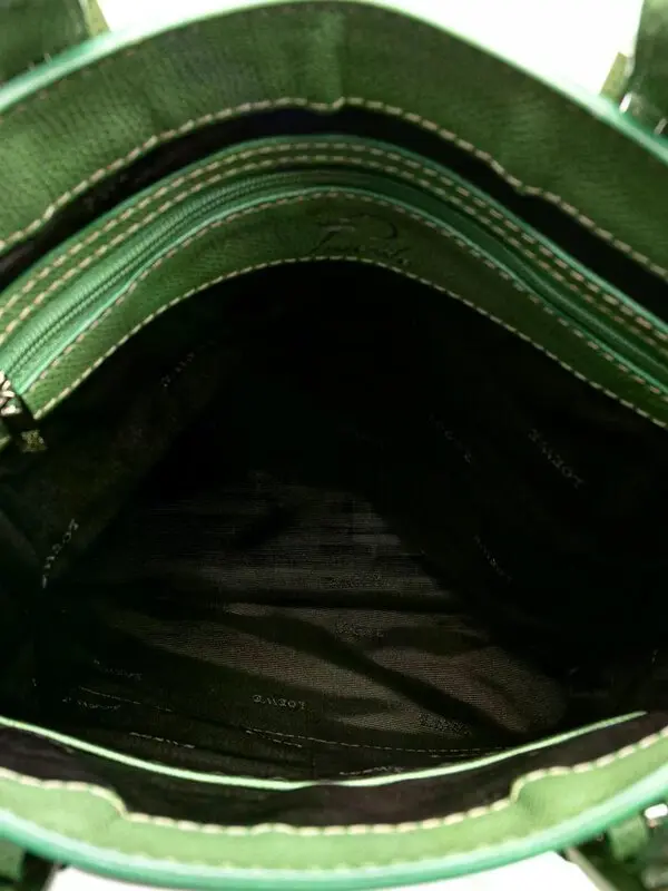 Loewe 2007 Anagram Canvas Tote Bag - Green