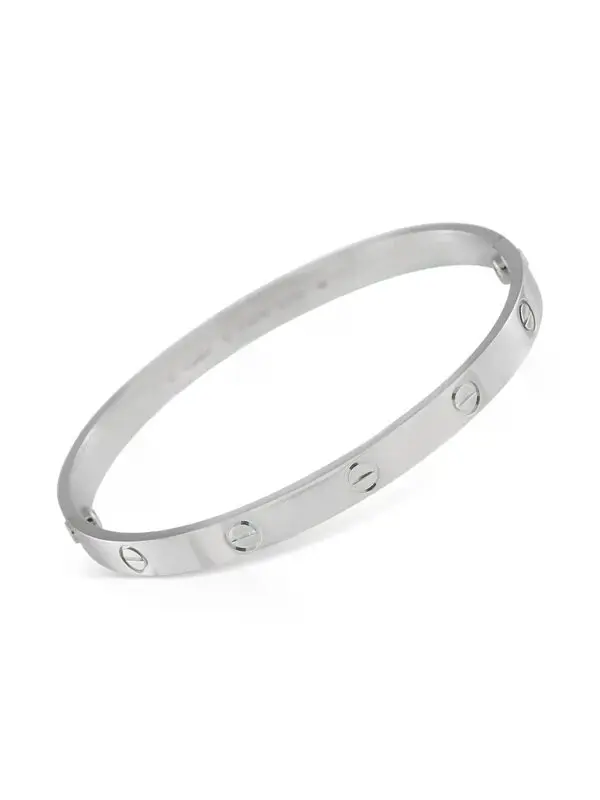 CARTIER 18k White Gold Love Bracelet - Silver
