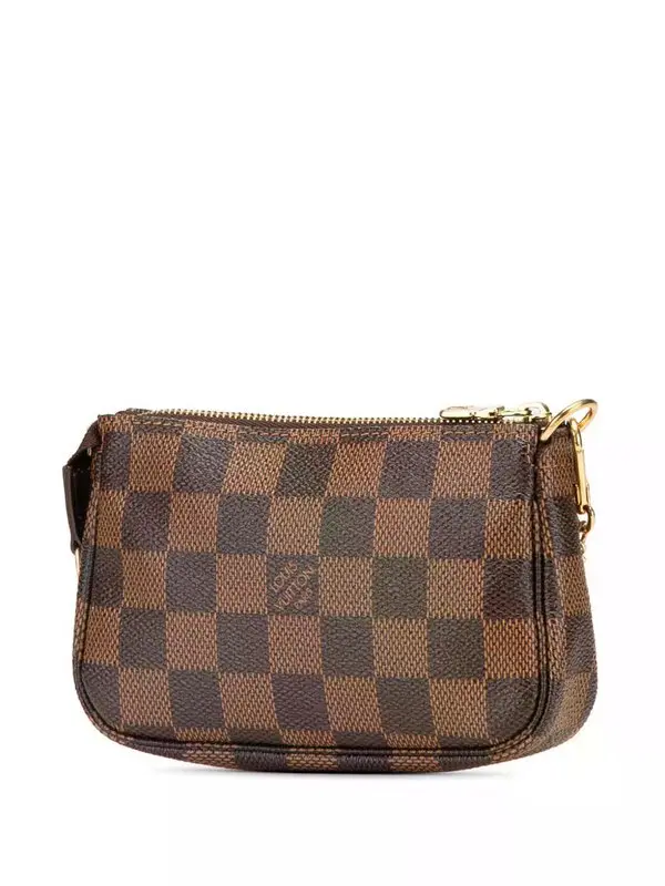 LOUIS VUITTON 2008 Damier Ebene Trunks And Bags Mini Pochette Accessoires Handbag