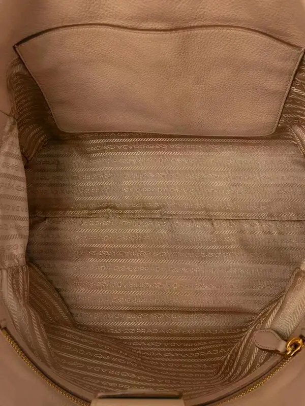 Prada Vitello Phenix Open Convertible Tote Satchel - Brown