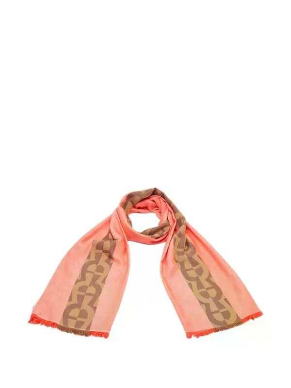 AIGNER 2024 Pre-owned Cotton Patterned Scarf - Red