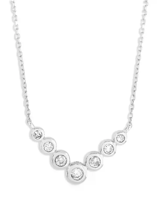 LB EXCLUSIVE 14k White Gold Diamond Necklace - Silver