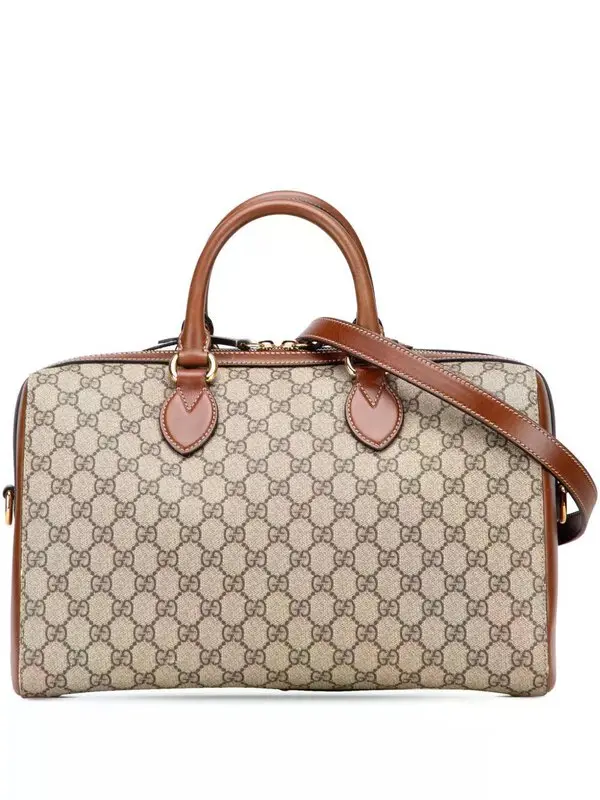 Gucci Gg Supreme Satchel - Brown